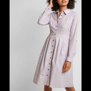 Modcloth | Dresses | Modcloth Dotted Striped Shirt Dress Xs Nwt | Poshmark